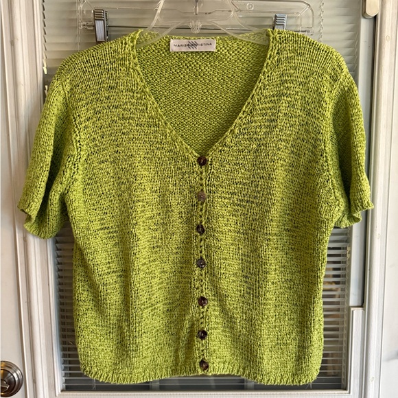 Marisa Christina | Tops | Marisa Christina Lime Knit Sweater | Poshmark